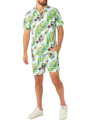 Opposuits Tropical Beer Print Set - Blue