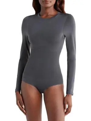 PINSY Butter Sculpt Long Sleeve Bodysuit - Grey