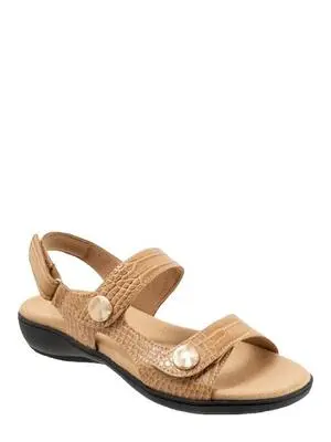 Trotters Romi Croco Slingback Sandal - Luggage