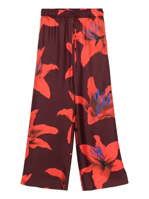Alexander McQueen Floral-print Trousers - Red