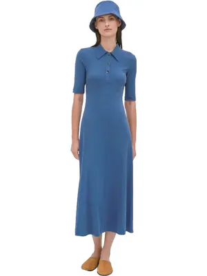 Rosetta Getty Polo A-line Dress - Blue