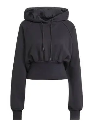 Adidas By Stella McCartney Logo Cropped Hoodie - Black