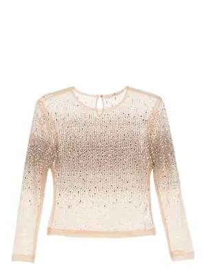 ERMANNO SCERVINO Ermanno Scervino Crystal-Embellished Tulle Top