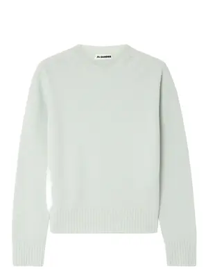 JIL SANDER Boiled Merino Wool Sweater - Green