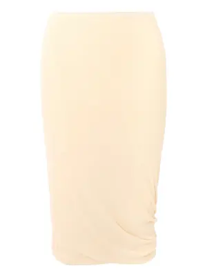 JIL SANDER Jil Sander Cotton-Crepe Midi Skirt Beige