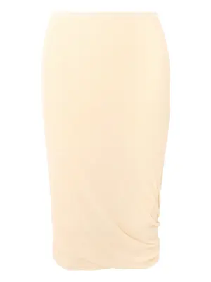 JIL SANDER Cotton-crepe Midi Skirt - Neutrals