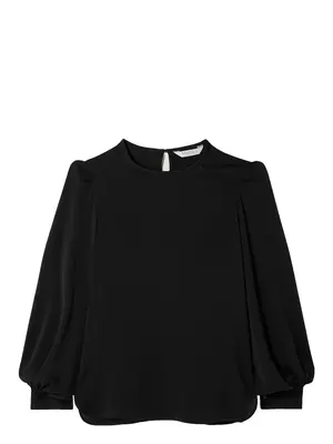 Max Mara Robinia Silk Blouse - Black