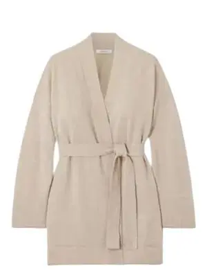 Max Mara Arno Belted Cashmere Cardigan - Neutrals