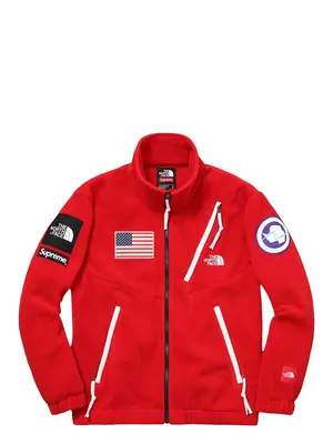 Supreme X The North Face Trans Antarctica Expedition Fleece Jacket - Red