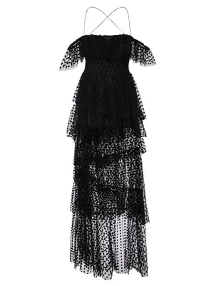 ALEXANDRA MIRO Carmen Tiered Maxi Dress - Black