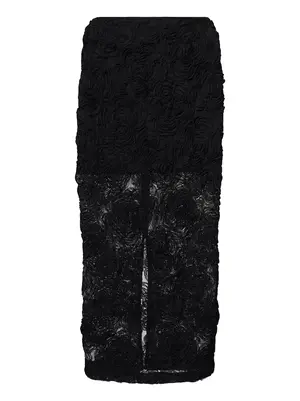 ROTATE BY BIRGER CHRISTENSEN Floral Pencil Skirt - Black