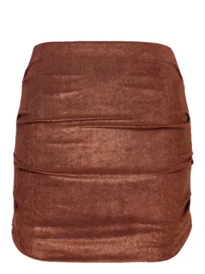 Jade Swim Thea Ruched Mini Skirt - Brown