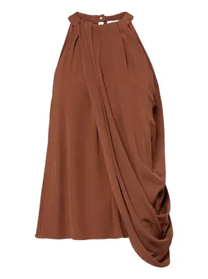 JW Anderson Draped Halterneck Top - Brown