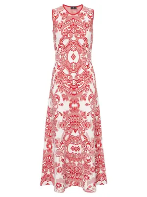 Etro Jacquard Midi Dress - White