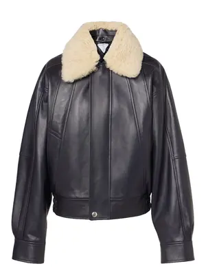 BOTTEGA VENETA Bottega Veneta Shearling-Trimmed Leather Blouson
