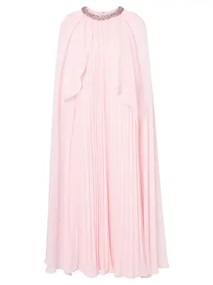SELF-PORTRAIT Caped Chiffon Gown - Pink