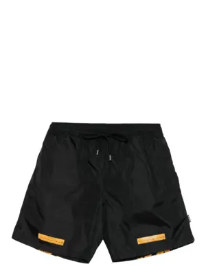 Off-White Tape-detail Swims Shorts - Black