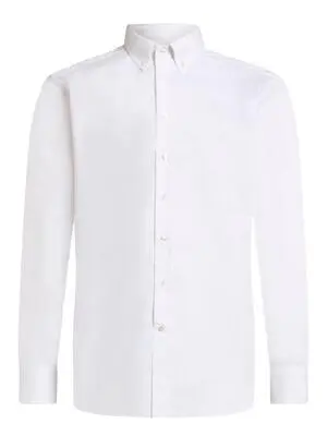Etro Logo-embroidered Button-down Shirt - White