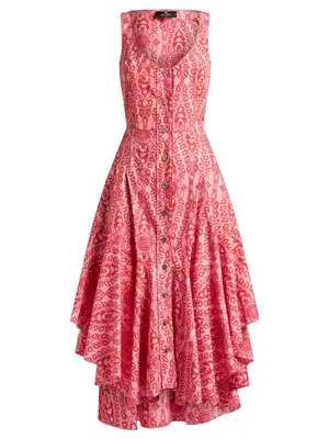 Etro Medallion-motif Sleeveless Dress - Pink