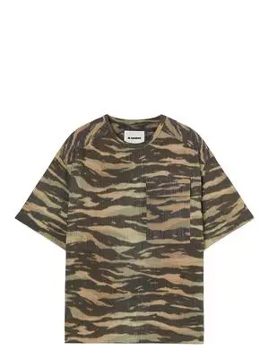 JIL SANDER Printed Cotton T-shirt - Green