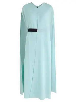 ROKSANDA Fyera Cape-effect Maxi Dress - Light Blue