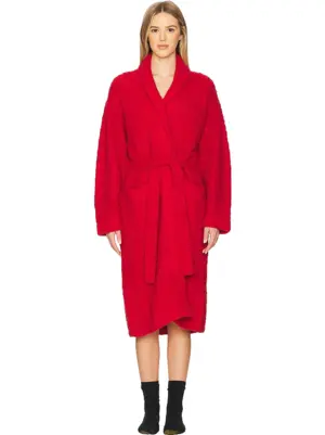 SUNDAY CITIZEN Snug Waffle Robe - Rouge