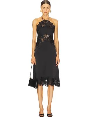 L'academie By Marianna Adira Midi Dress - Black