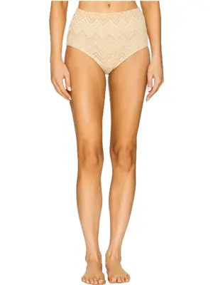Free People X X Crochet Billie High Waist Bottom In Beige - Sand
