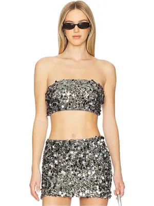 Superdown Adalaide Tube Top - Gunmetal