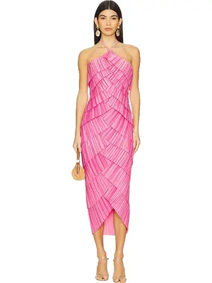 Cult Gaia Cult Gaia Patrizia Layered Midi Dress Rosette