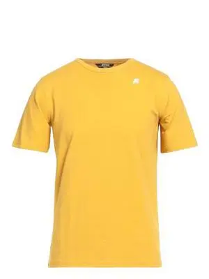 K-WAY T-shirt Burgundy Size Cotton, Elastane - Yellow