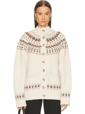 EAVES Jen Fair Isle Cardigan - Cream Multi