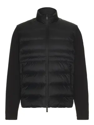Moncler Zip Up Cardigan - Black