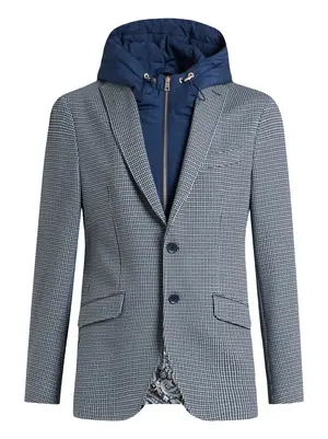 Etro Micro Check-pattern Blazer - White