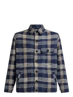 Etro Check-pattern Knit Shirt Jacket - Blue