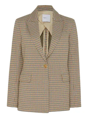 Rosetta Getty Check-pattern Blazer - Neutrals