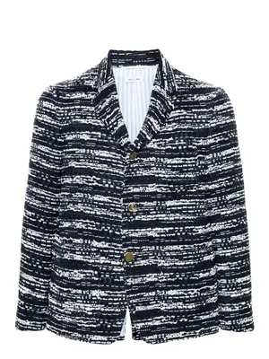 Thom Browne Unconstructed Tweed Blazer - Blue