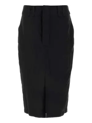 Saint Laurent Crepe Skirt - Black
