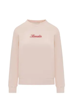 LANVIN Embroidered Logo Sweatshirt - Pink