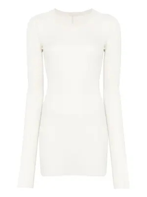 Rick Owens Fine-ribbed Top - Neutrals