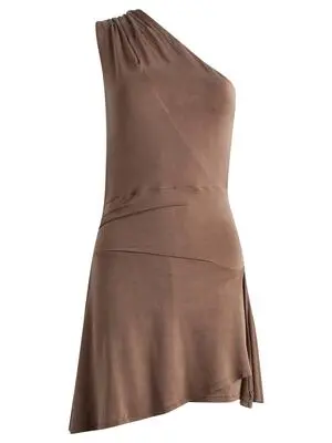 PEACHY DEN Kylie Skort Mini Dress Exclusive - Mocha