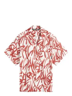 Palm Angels Graffiti Vacation Shirt - Red