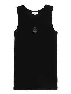 Alexander McQueen Skull-embroidered Tank Top - Black