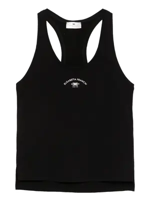 Elisabetta Franchi Logo-print Tank Top - Black