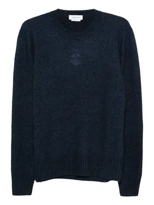Alexander McQueen Skull-embroidered Sweater - Blue