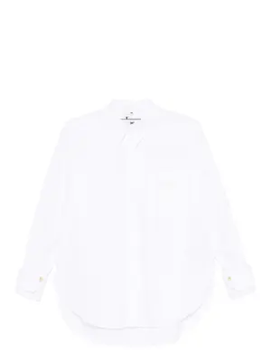 Elisabetta Franchi Logo-embroidered Poplin Shirt - White