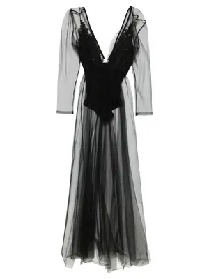 Alchemy Fashions X Lia Aram Tulle Maxi Dress - Black