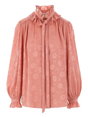 Chloé Floral-jacquard Shirt - Pink