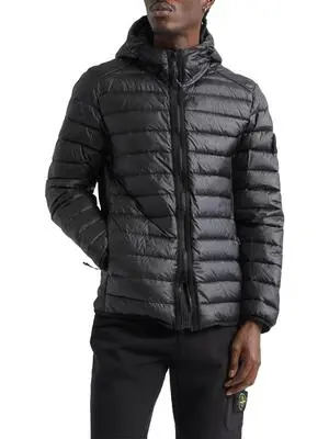 Stone Island Hooded Down Puffer Jacket - Black