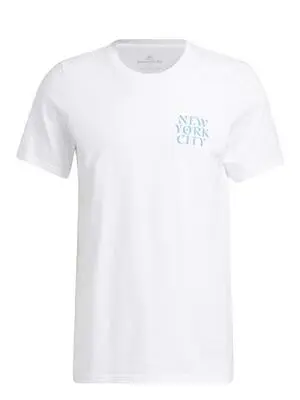 Adidas New York City Script Short Sleeve Graphic Tee Shirt - White